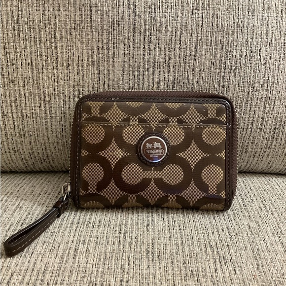 Coach | Bags | Coach Signature Zip Around Wallet | Poshmark